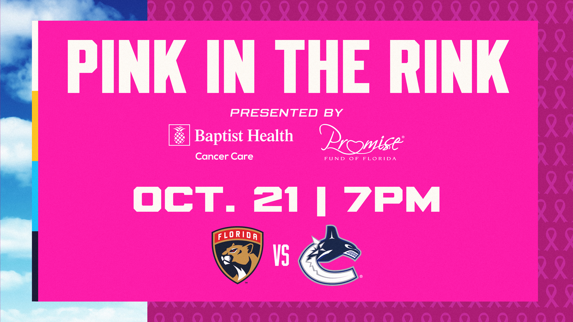 Pink in the Rink: Panthers vs. Canucks