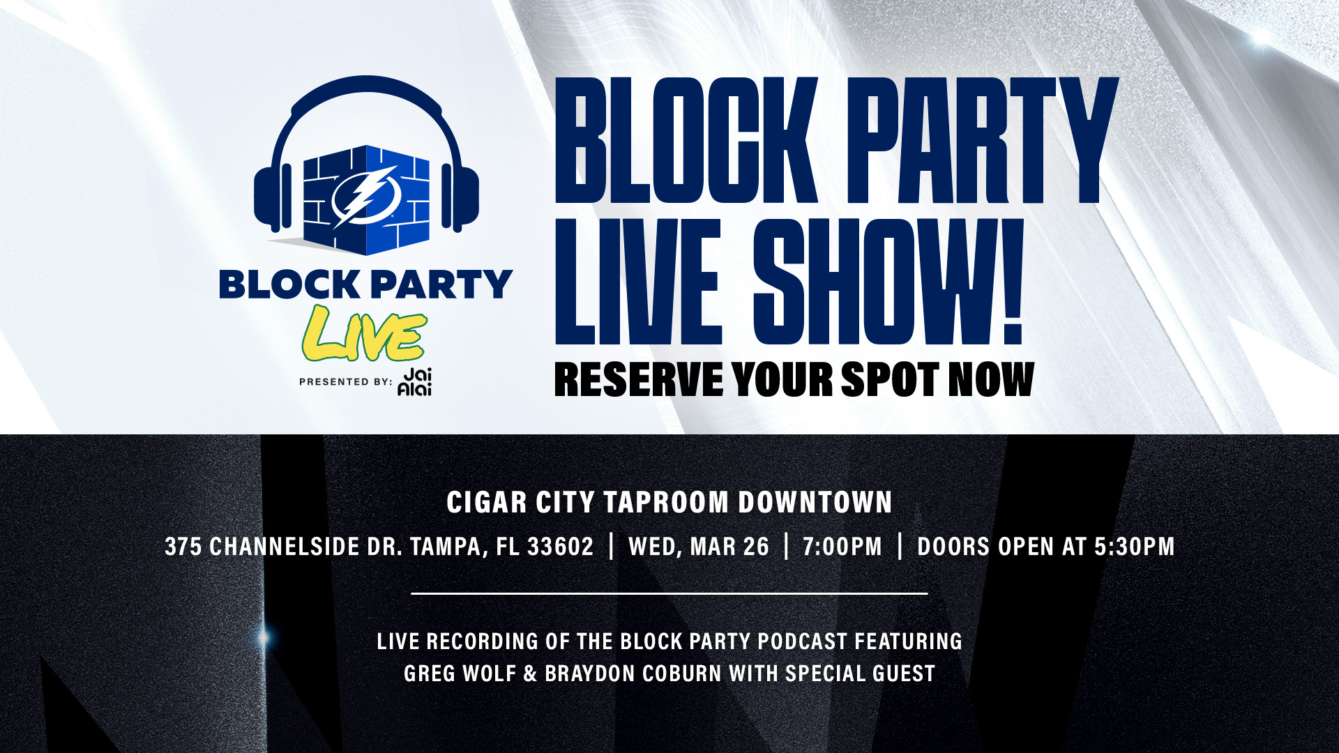 Block Party Live presented by Jai Alai - March 26th 7pm