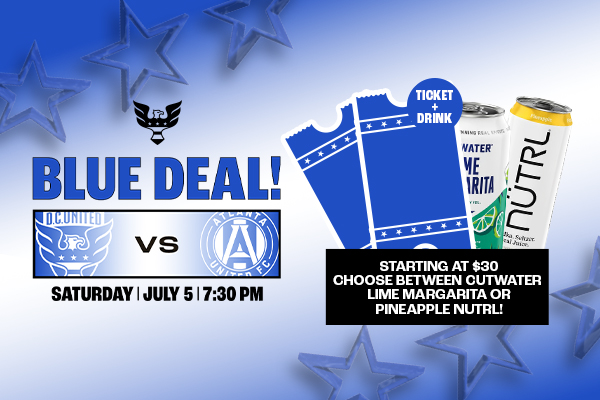 2025 D.C. United Blue Deal - Ticket + Drink