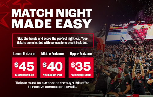 D.C. United Ticket + Concessions Offer