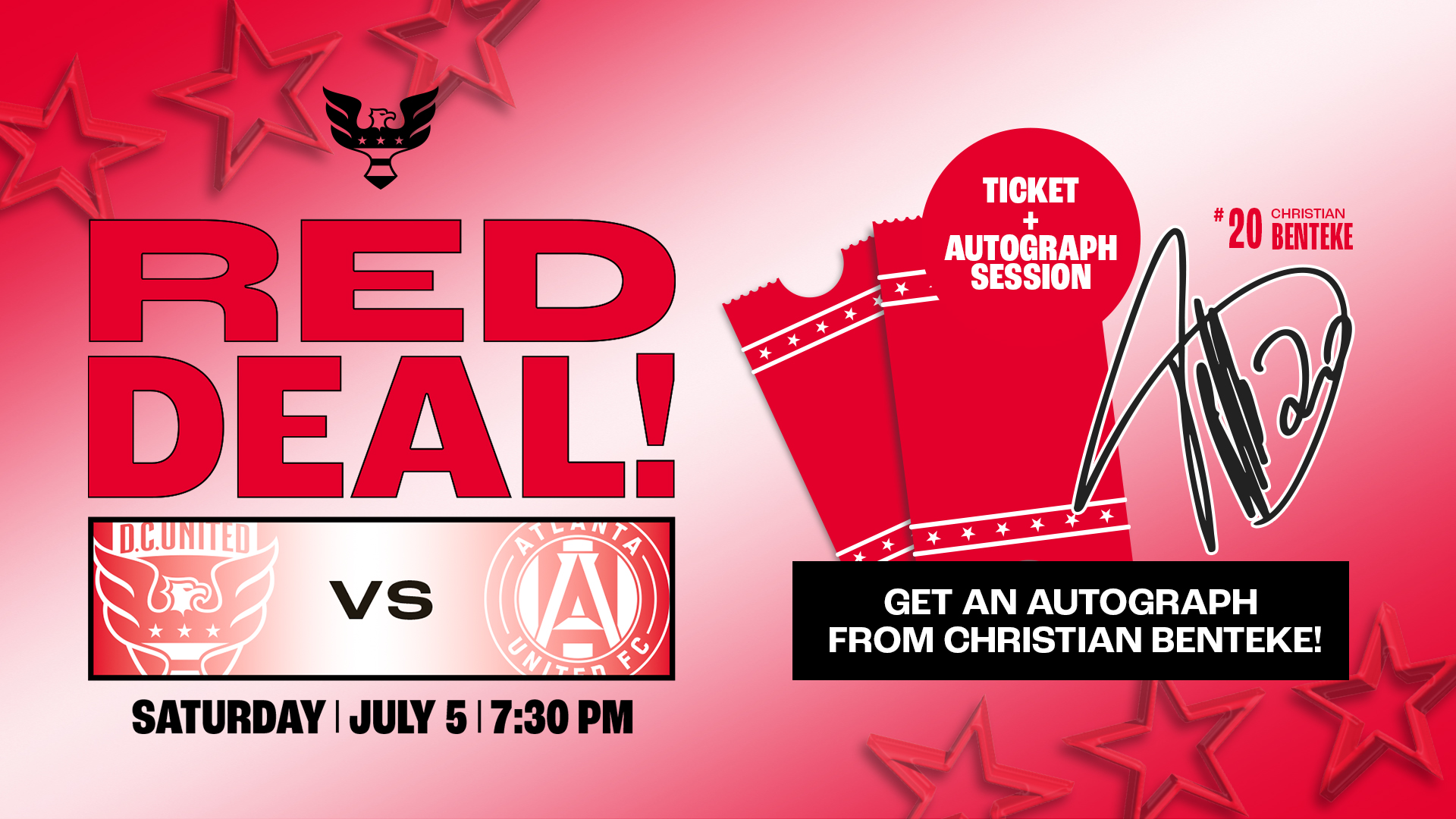 2025 D.C. United Red Deal - Ticket + Post Match Autograph